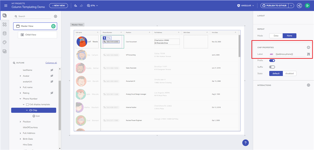 Getting Started With App Builder Grid Column Templates