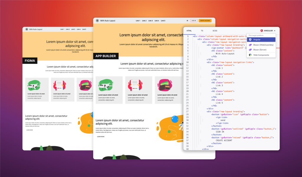 Faster Design To Code? Use Figma Auto Layout & App Builder