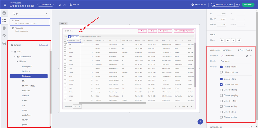 App Builder Release: Tree Grid, Column Properties & More