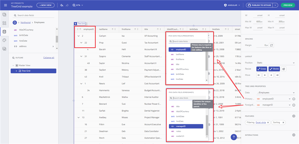 App Builder Release: Tree Grid, Column Properties & More